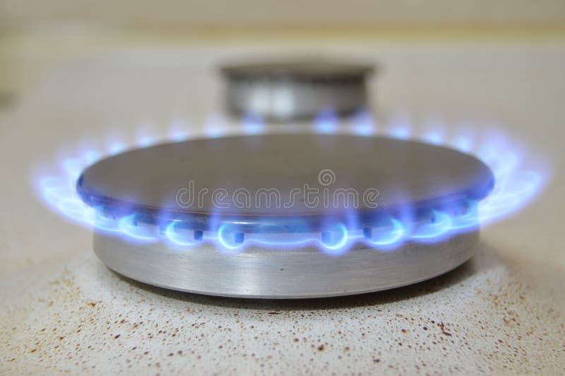 The gas cooker stock image. Image of fire, prepare, burn - 62835635