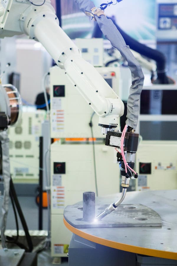 Gas Cutter on the Robot Arm. Stock Image - Image of cutter, steel ...