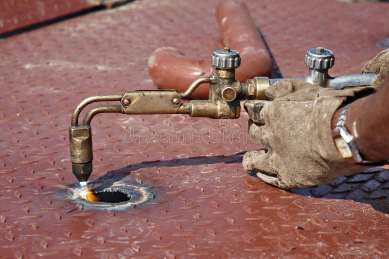 Gas cutting stock image. Image of repair, sparks, laser - 35949489