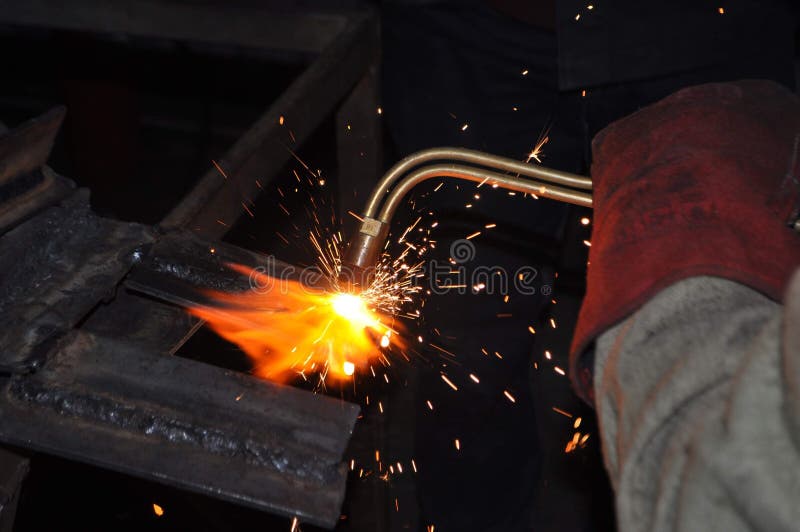 Welding Fire stock image. Image of skilled, flash, iron - 100438581