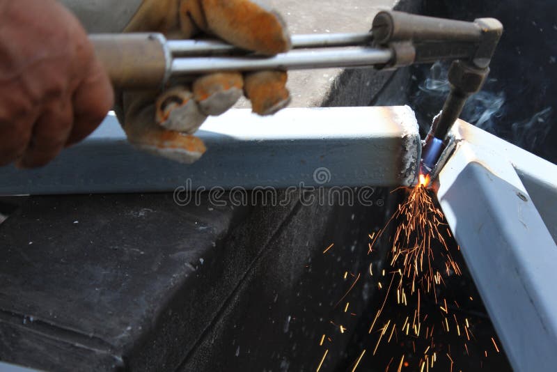 Gas cutting stock photo. Image of machine, metal, iron - 30649706
