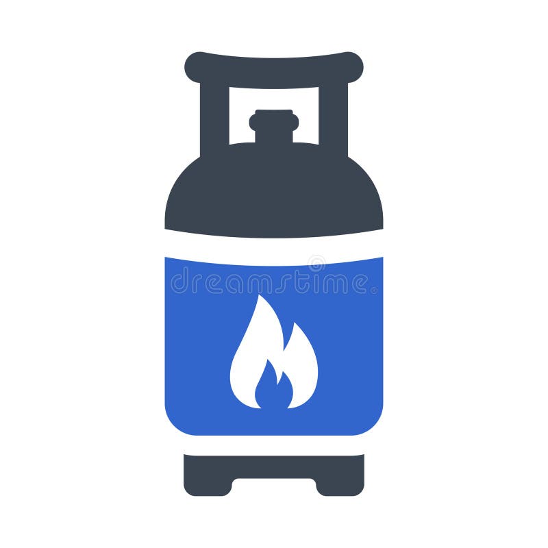 Gas cylinder Icon stock vector. Illustration of burner - 296171056