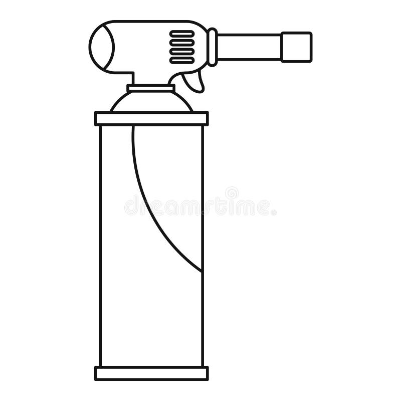 Gas cylinder icon outline stock vector. Illustration of line - 92648710