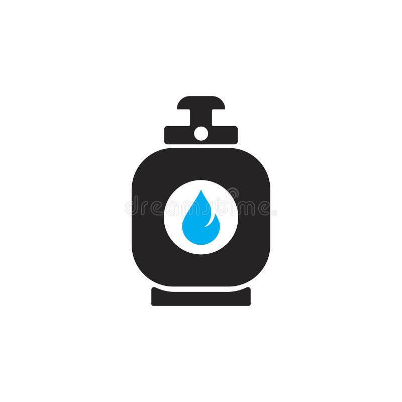Gas cylinder icon stock vector. Illustration of blue - 253573771