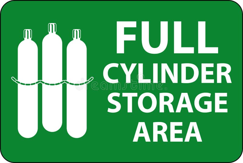 Gas Cylinder Sign Full Cylinder Storage Area Stock Vector ...