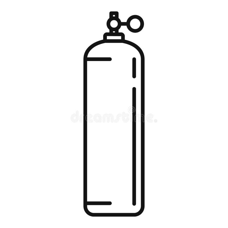 Gas Cylinder Storage Icon, Outline Style Stock Vector - Illustration of ...