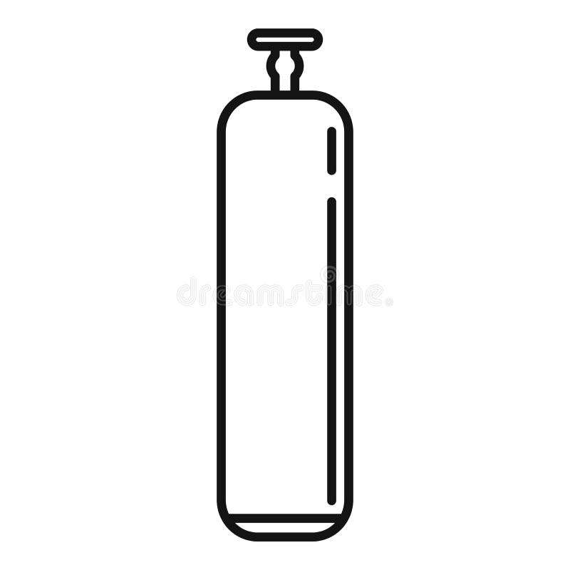 Gas Cylinder Tank Icon, Outline Style Stock Vector - Illustration of ...