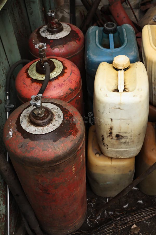 Gas cylinders stock photo. Image of natural, risk, orange - 2108594
