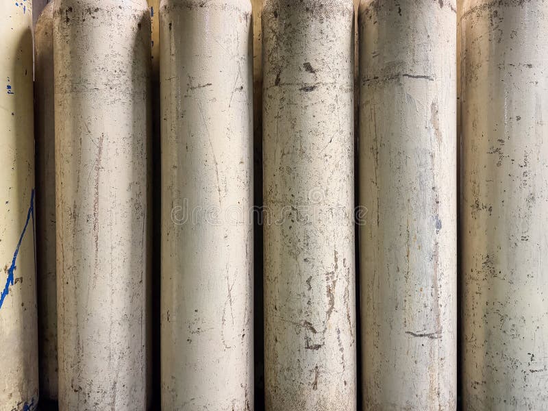 Gas Cylinders Used for Industrial Purposes Stock Photo - Image of ...
