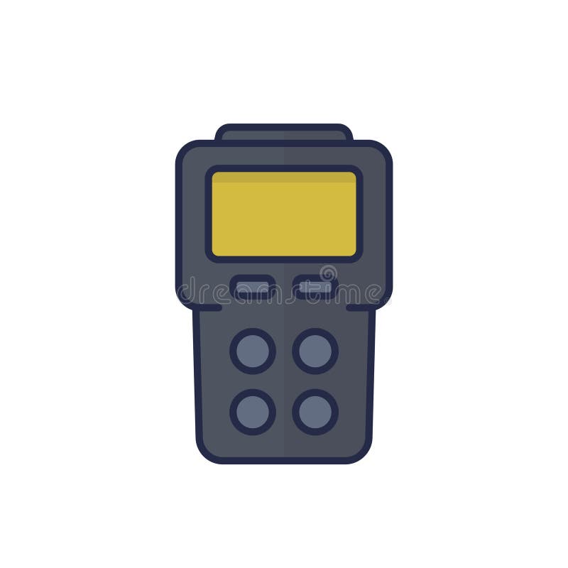 Gas Detector Icon with Outline Stock Vector - Illustration of detector ...