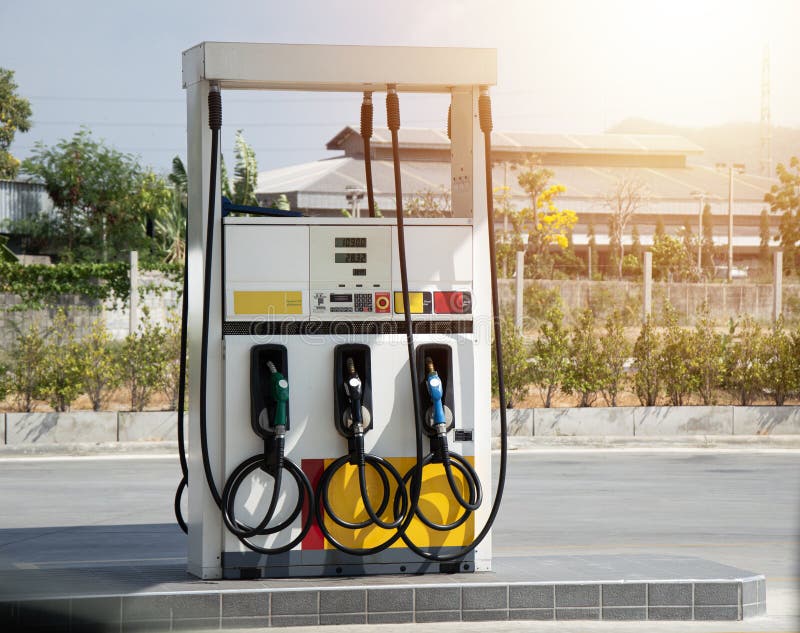 Gas Dispensers in Service Stations Stock Photo - Image of ethanol ...