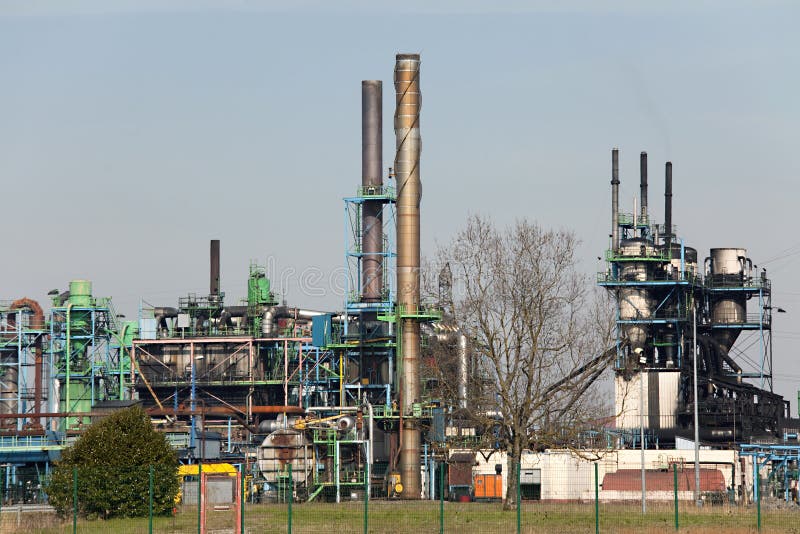 Gas distillery factory stock photo. Image of metal, factory - 13496546