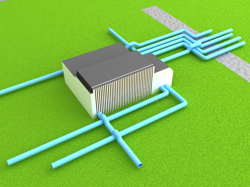 Gas distribution station stock illustration. Illustration of providing ...
