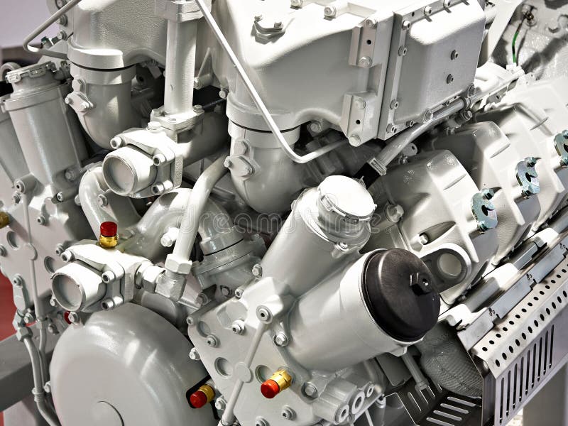 Gas engine for power plant stock image. Image of cooling - 131401979