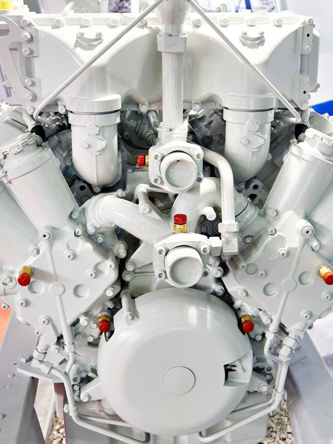 Gas engine for power plant stock image. Image of plant - 131402041