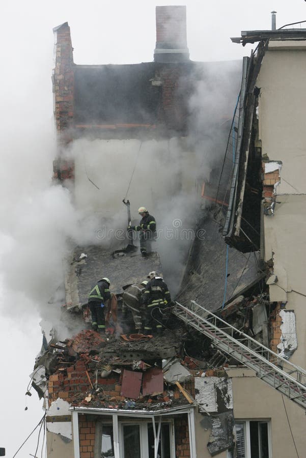 Gas explosion stock photo. Image of ruin, accident, destruction - 4718810