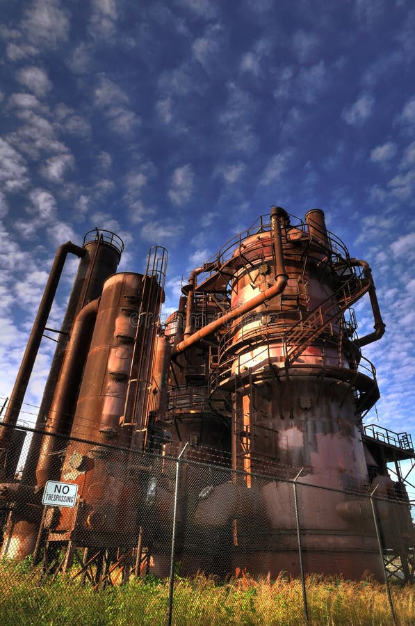 Gas factory stock image. Image of industrial, fuel, pipes - 9958687