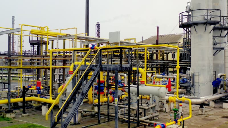 Gas Field. Modern Equipment Extracts, Processes and Transports Gas ...