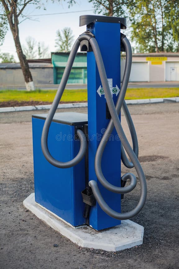 Gas filling column stock image. Image of industry, blue - 79646773