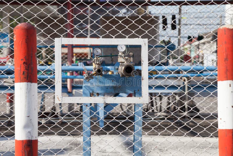 Gas filling point stock image. Image of pipework, field - 89385389
