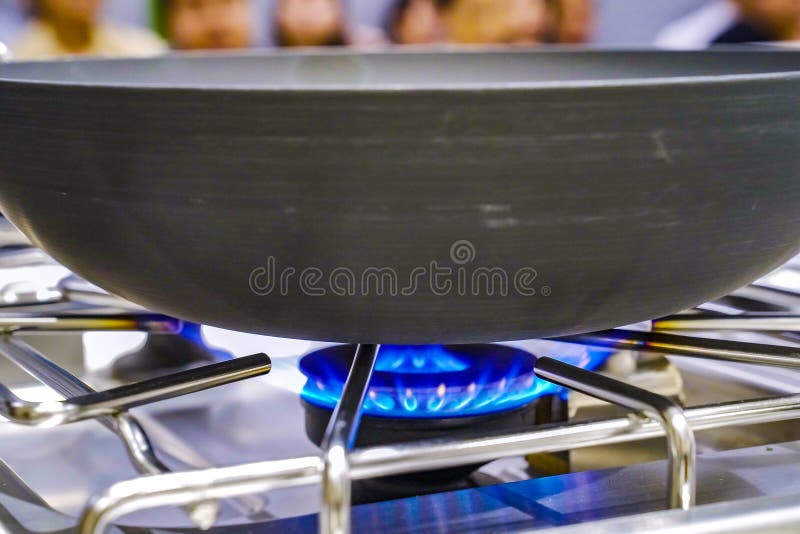 The Gas Fire from the Stove with the Pan on it, in the Training - Study ...