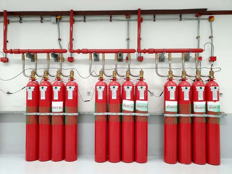 Gas Fire Suppression System of Indoor Switchgear for an Electrical ...