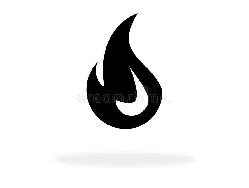 Gas or Fire Symbol with Black Color Stock Illustration - Illustration ...