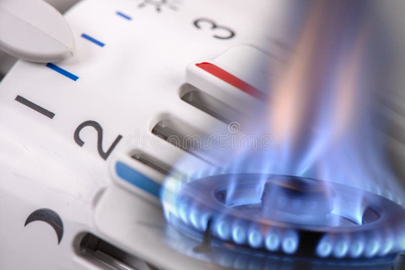 Gas Flame and Heating System Stock Image - Image of provider ...