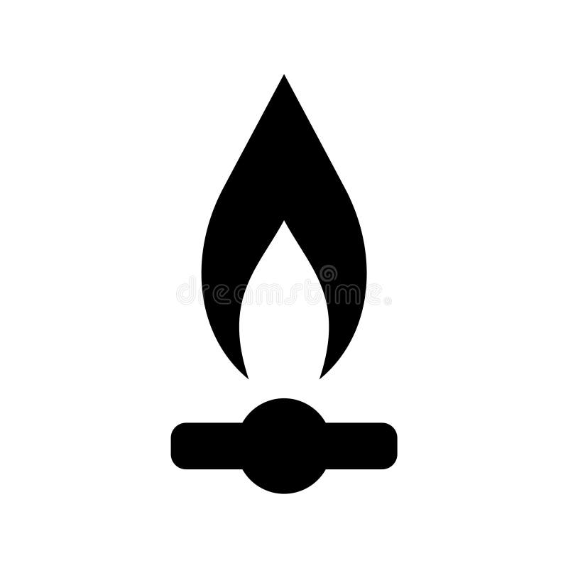 Gas Flame Icon or Logo stock vector. Illustration of exploding - 137572924