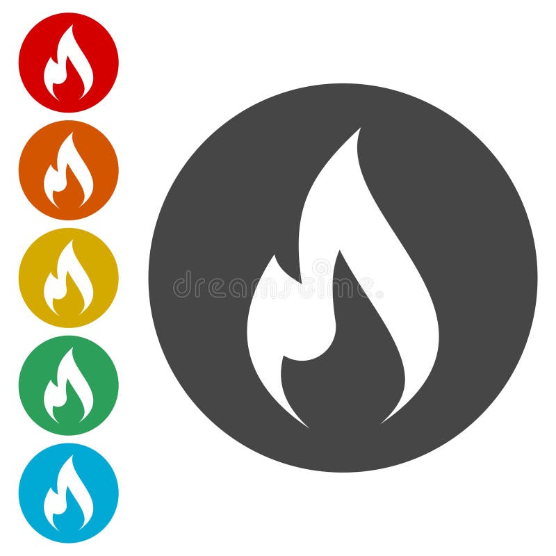 Gas Flame Icon stock vector. Illustration of fire, forbidden - 132479619
