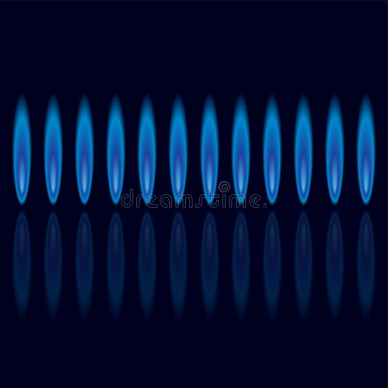 Gas flames stock vector. Illustration of burn, natural - 19455637