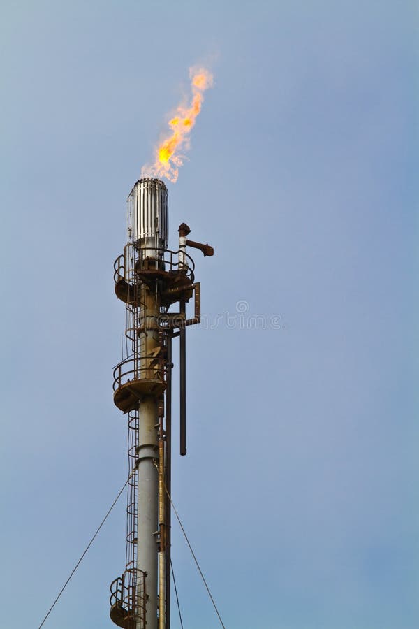 Flare Stack with Pipe on Left Stock Photo - Image of boom, petrol: 3694386