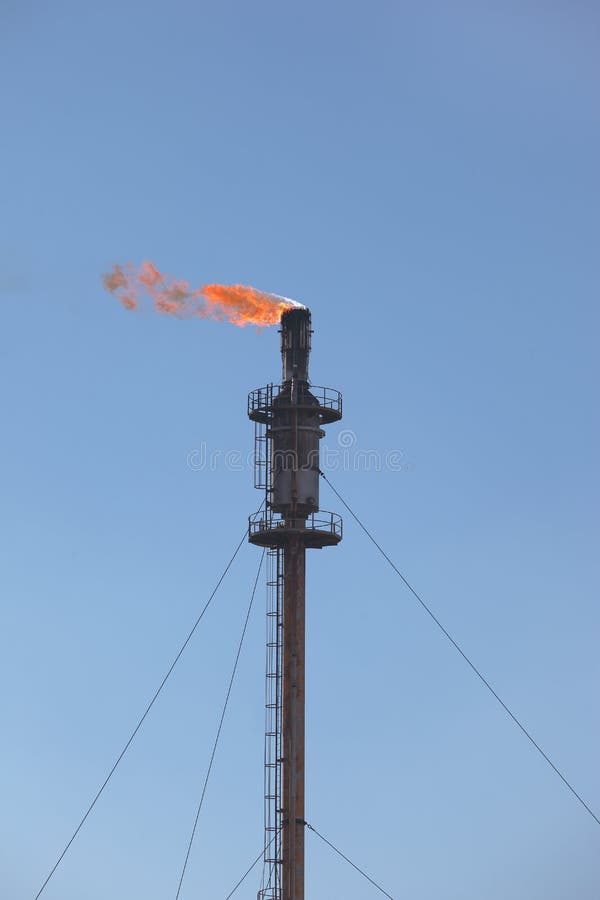 Oil Rig Gas Flare Tower stock photo. Image of industry - 36063698