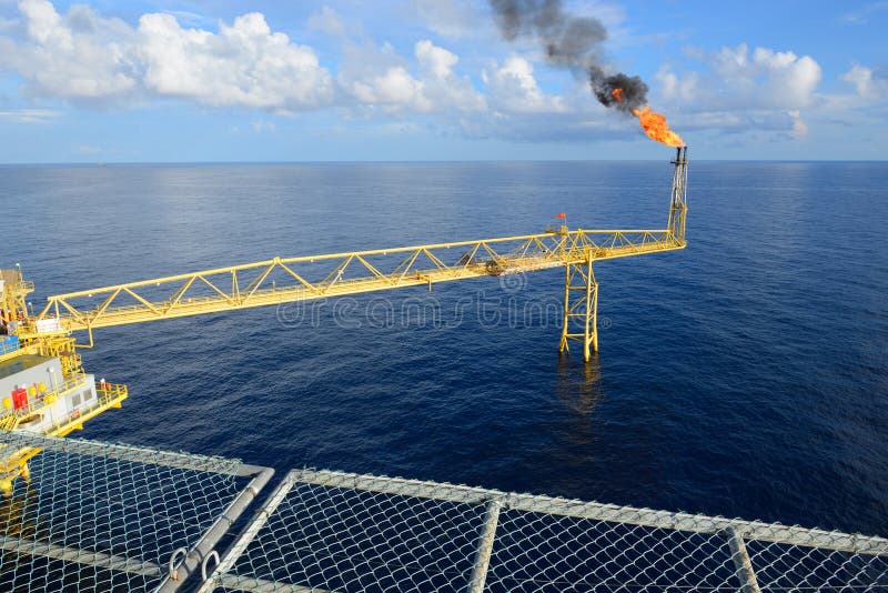 The gas flare stock photo. Image of flare, construction - 27828894