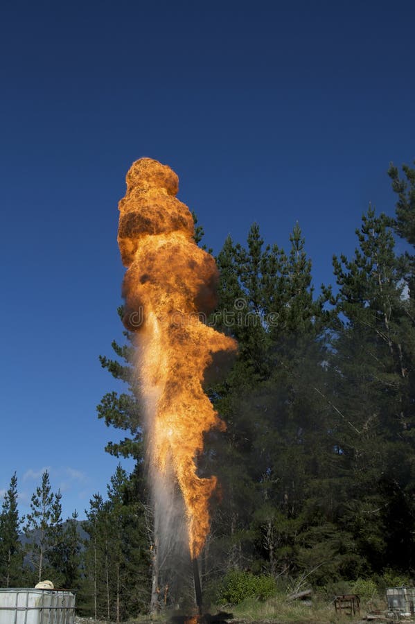 Gas flare 3 of 4 stock image. Image of drilling, geological - 18566005