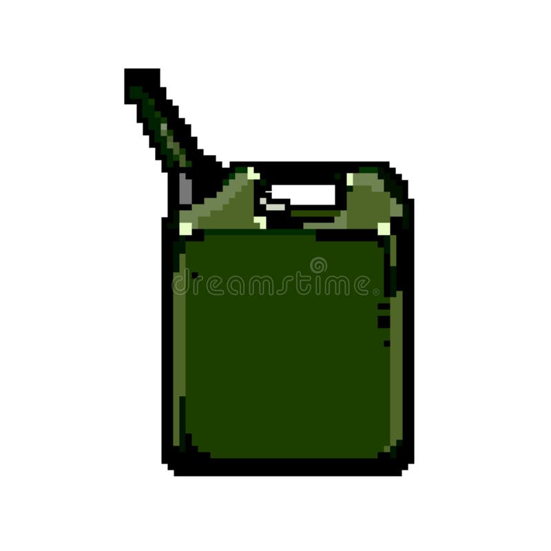 Gas Fuel Can Game Pixel Art Vector Illustration Stock Vector ...