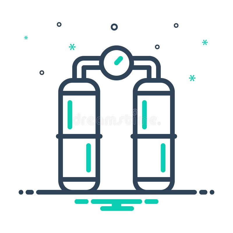 Mix Icon for Gas, Cylinder and Tank Stock Vector - Illustration of ...