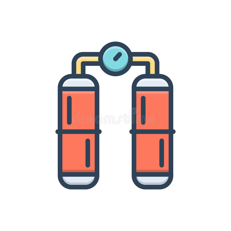 Color Illustration Icon for Gas, Cylinder and Medical Stock ...
