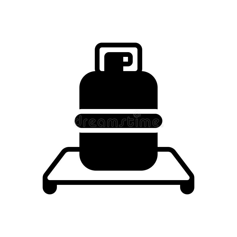 Black Solid Icon for Gas, Fuel and Liquid Stock Vector - Illustration ...