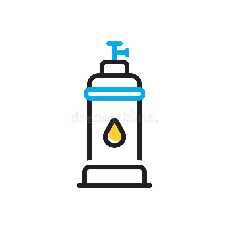 Multi Color Icon for Gas, Fuel and Liquid Stock Illustration ...