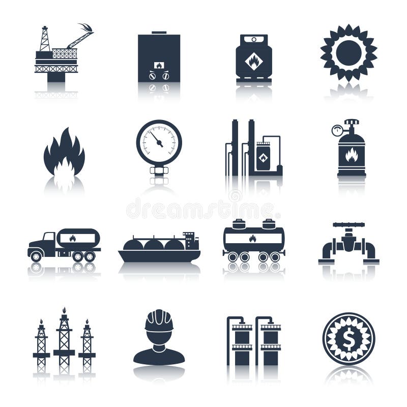 Gas industry symbols stock vector. Illustration of industry - 37019227