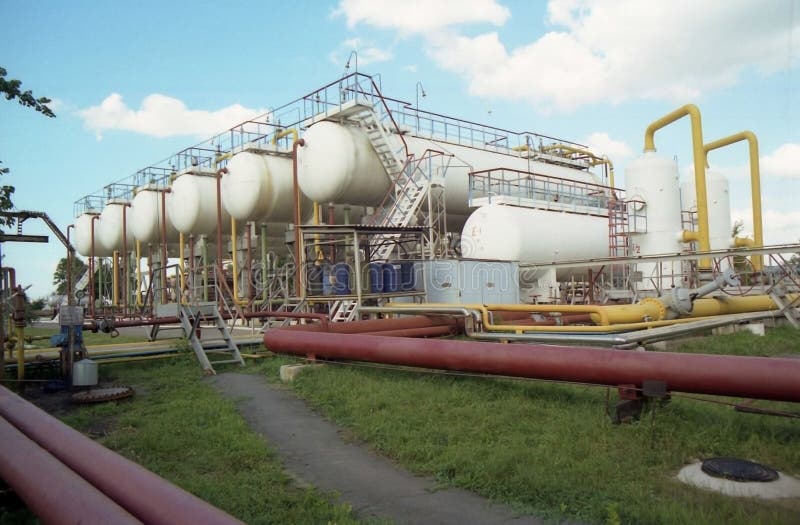 Gas Industry. Gas-transfering Stock Photo - Image of natural ...