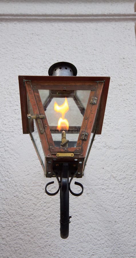Gas Lamp stock image. Image of natural, brass, flicker - 7864537