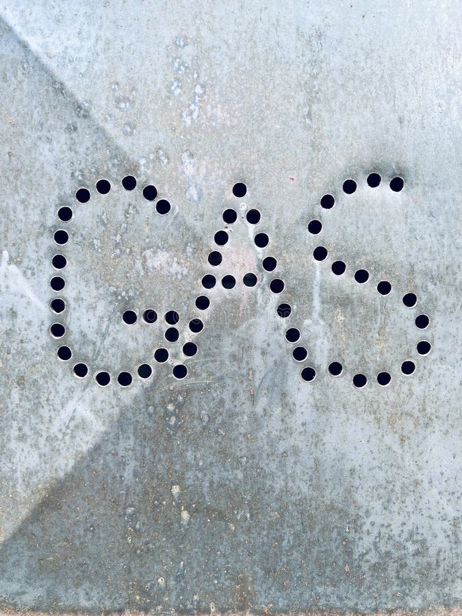 Gas Lettering in Metallic Substrate Stock Photo - Image of lettering ...