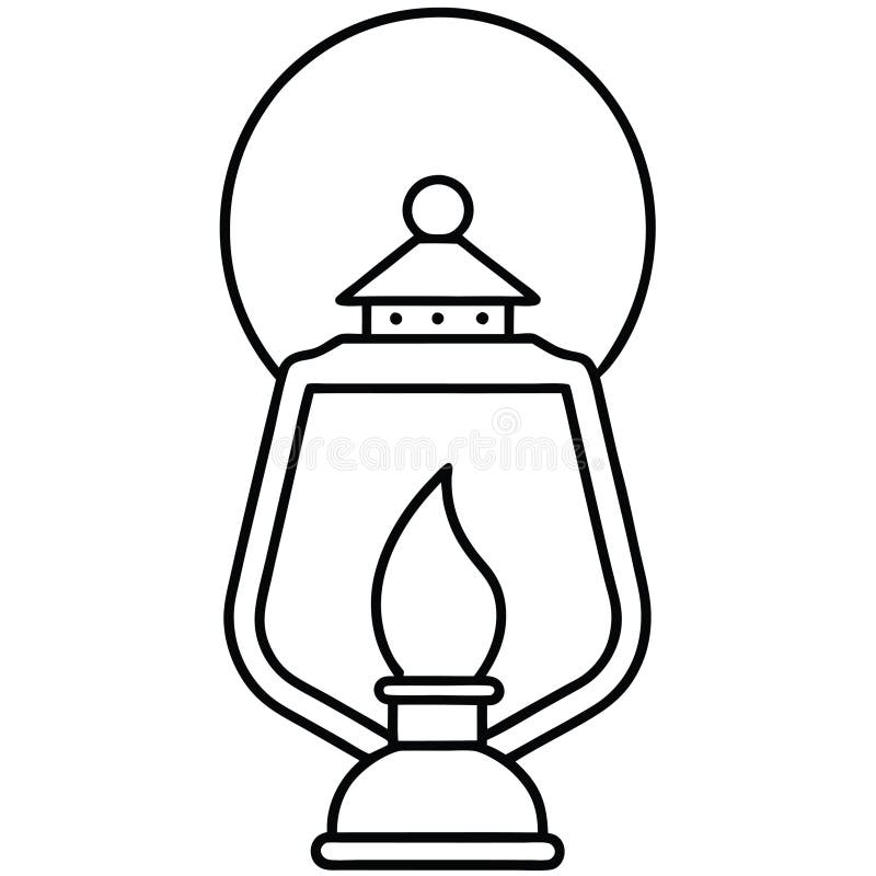 Gas Light of a Vector Silhouette Stock Vector - Illustration of elegant ...