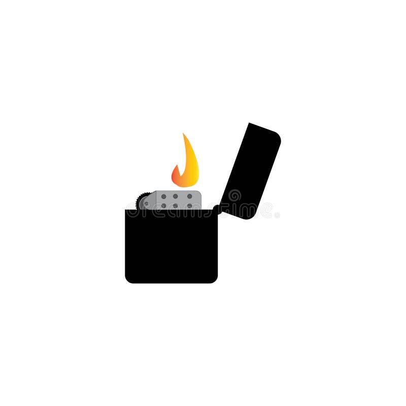 Gas Lighter Icon Logo Vector Stock Illustration - Illustration of ...