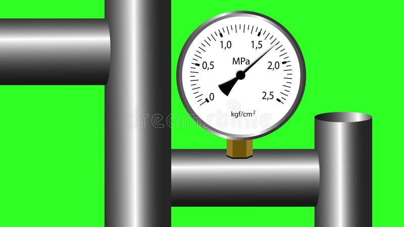 Gas Manometer Working. Green Screen Background. 4k Animation Stock ...