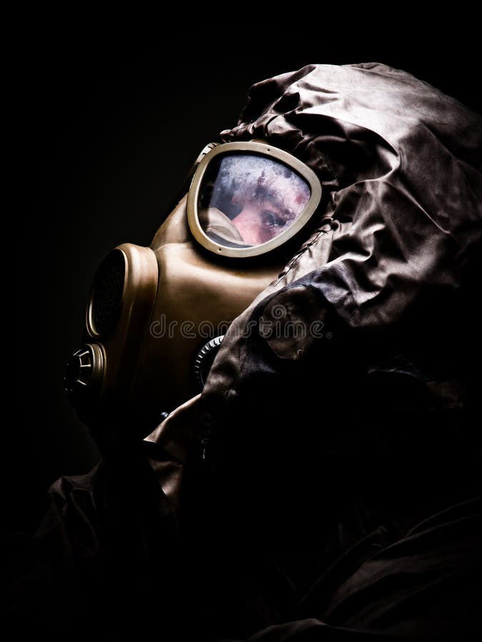 Portrait of Person in Gas Mask Stock Image - Image of male, chemical ...