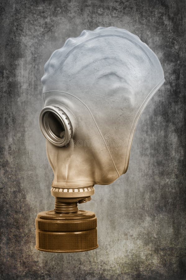Gas Mask on the Ashen-gray Background Stock Photo - Image of chemical ...