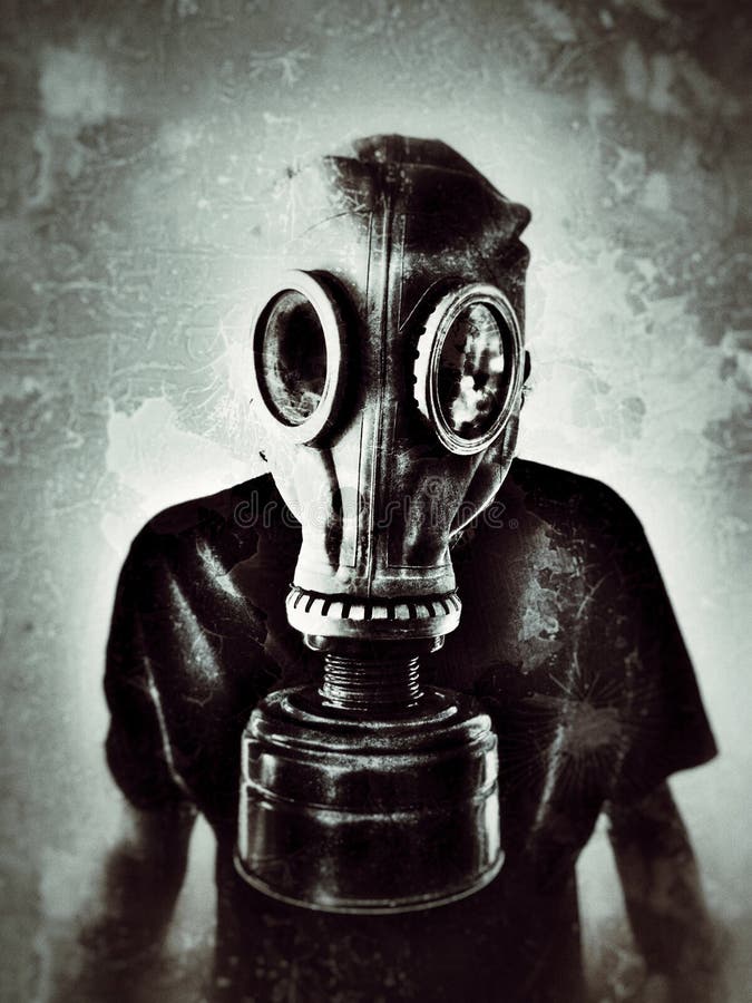 Gas Mask, Black and White, Personal Protective Equipment, Mask Stock ...